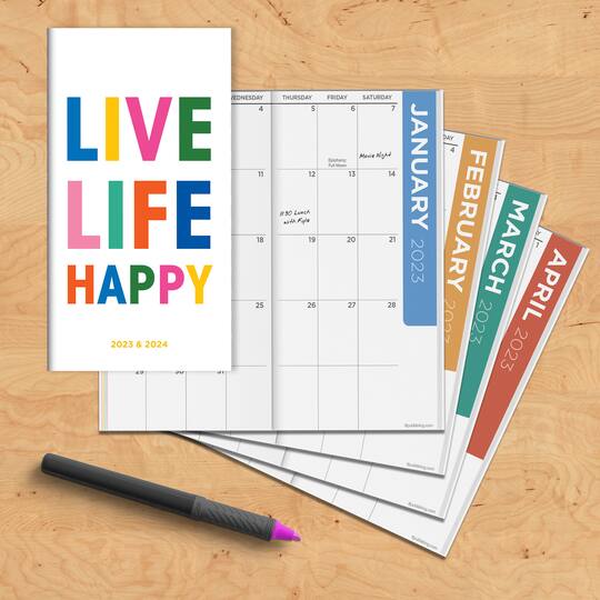 TF Publishing 2023 2024 Happy Life 2 Year Small Monthly Pocket Planner tf-publishing-2023-2024-happy-life-2-year-small-monthly-pocket-planner
